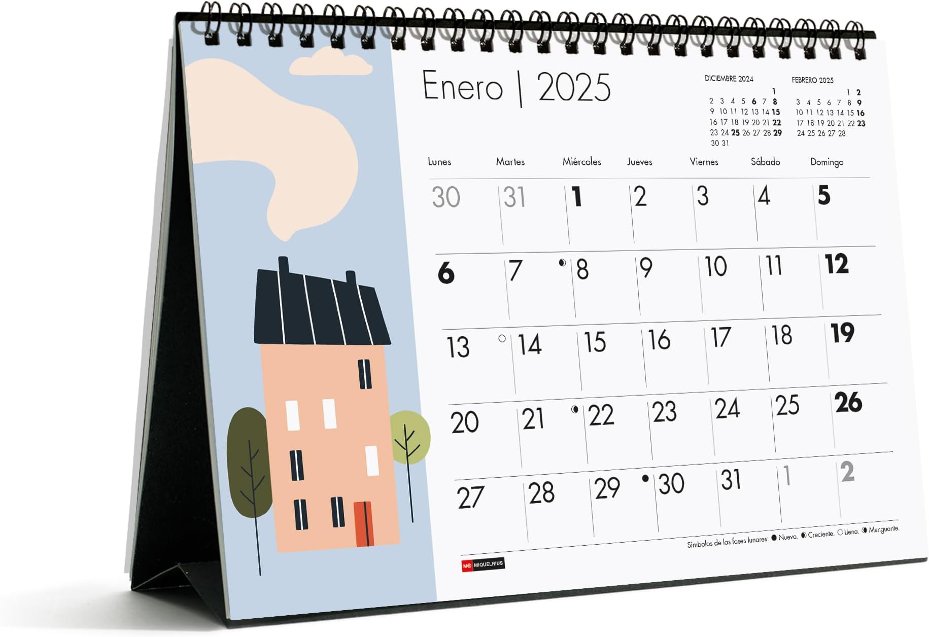 Miquelrius - Calendario de Sobremesa 2025, Calendario A5: 210 x 148,5 ...