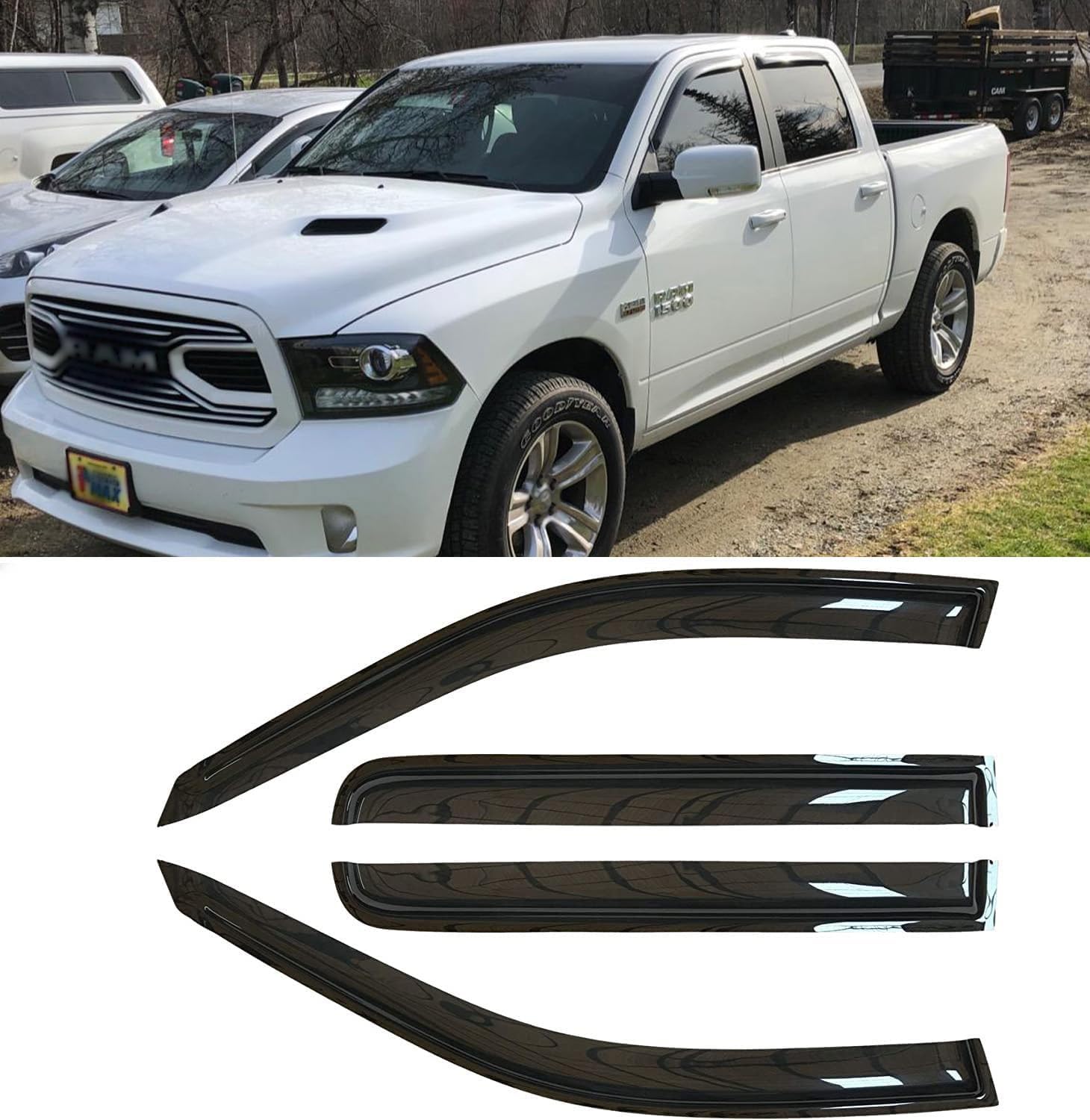 Amazon.com: VICOJETOR Side Window Wind Deflector, 4pcs Replacements ...