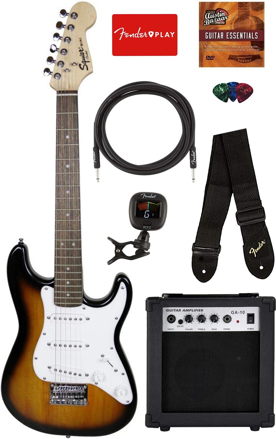 Amazon.com: Squier Mini Jazzmaster Electric Guitar, with 2-Year ...