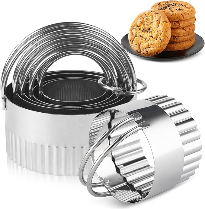 Cookie Cutters, Set of 5 Stainless Steel Biscuit Scone Cutter with ...