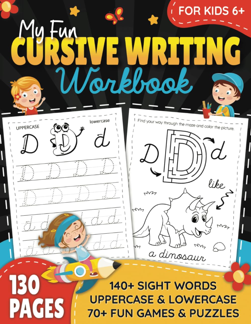 My Fun Cursive Writing Workbook: Cursive Handwriting Practice Book for ...