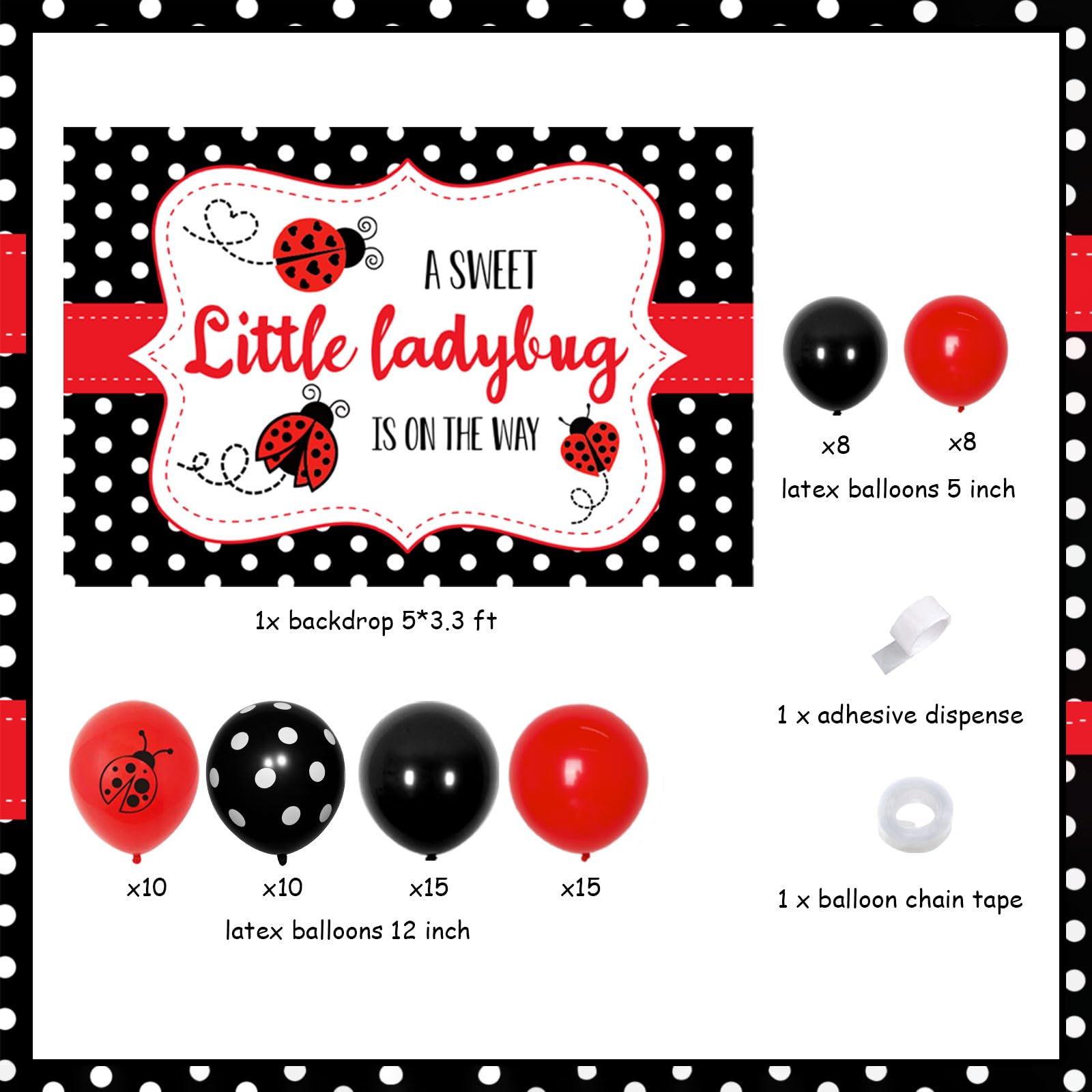 Ladybug Baby Shower Arch Women's & Men's Clothing, Shop Online Fashion