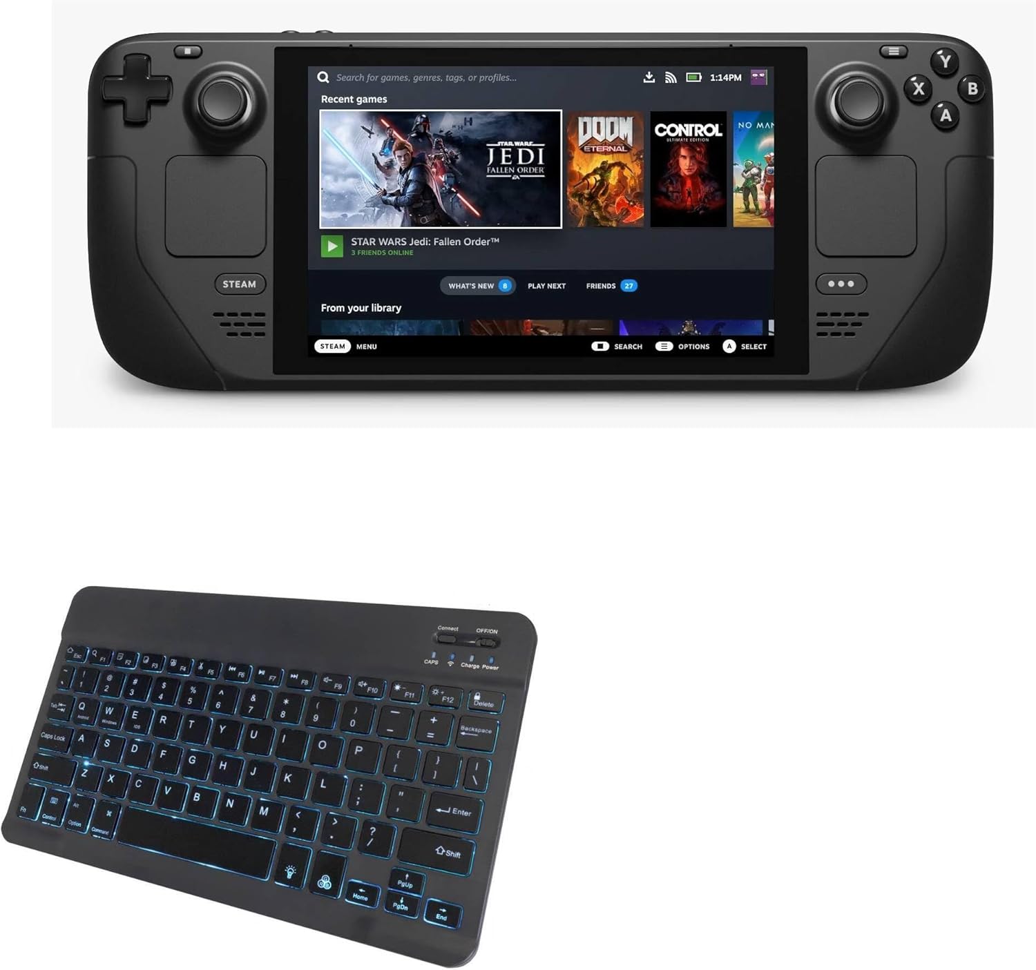 Amazon.com: BoxWave Keyboard Compatible with Valve Steam Deck ...
