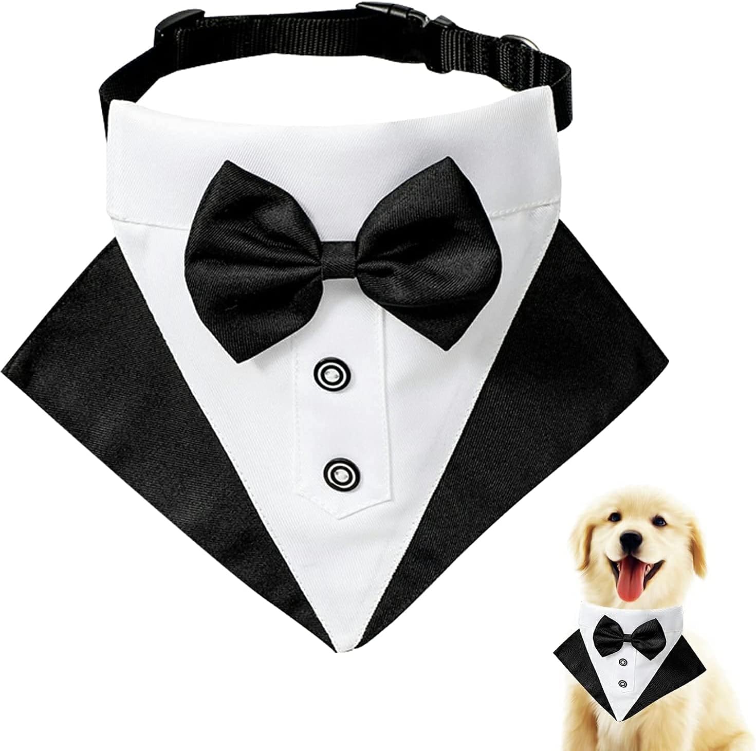 masoe Bandana Formal De Esmoquin para Perro, Pañuelo De Boda, Collar De ...