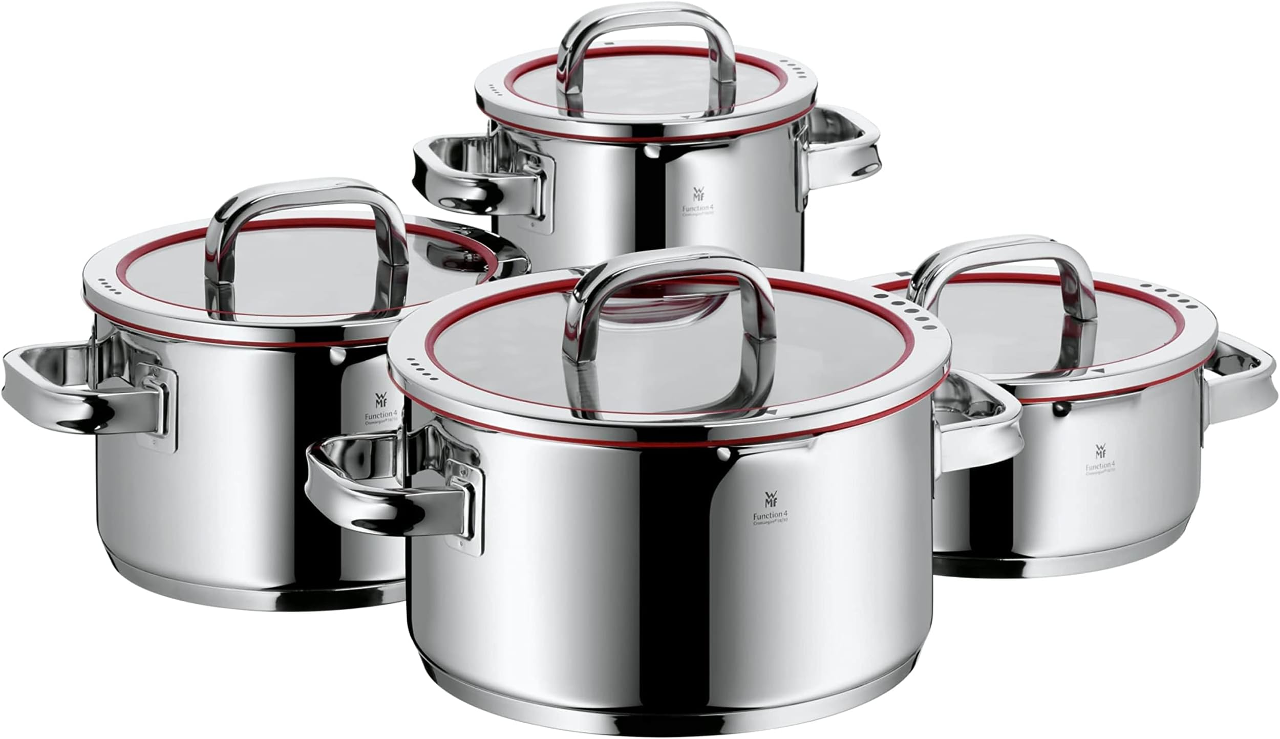 WMF Function 4 Topfset Induktion 4-teilig, Cromargan Edelstahl poliert ...