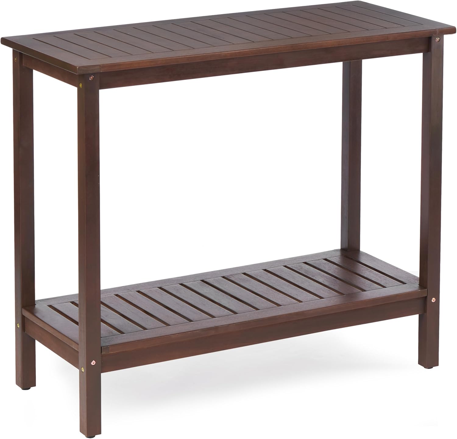 Amazon.com: Mederlo Acacia Wood Console Table, Entryway Living Longs ...