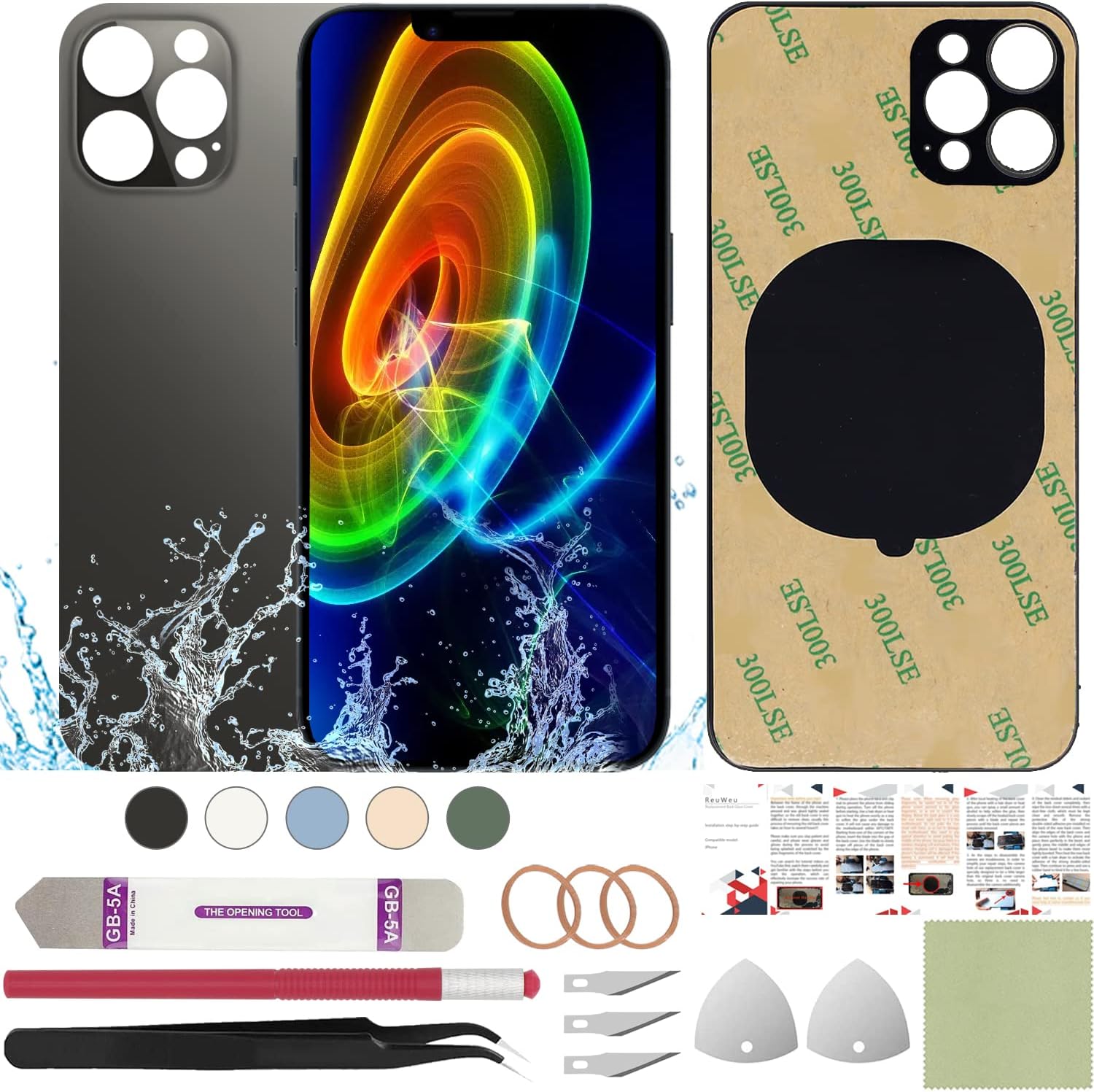 Amazon.com: ABUSVEX Original Back Glass Replacement for iPhone 13 Pro ...