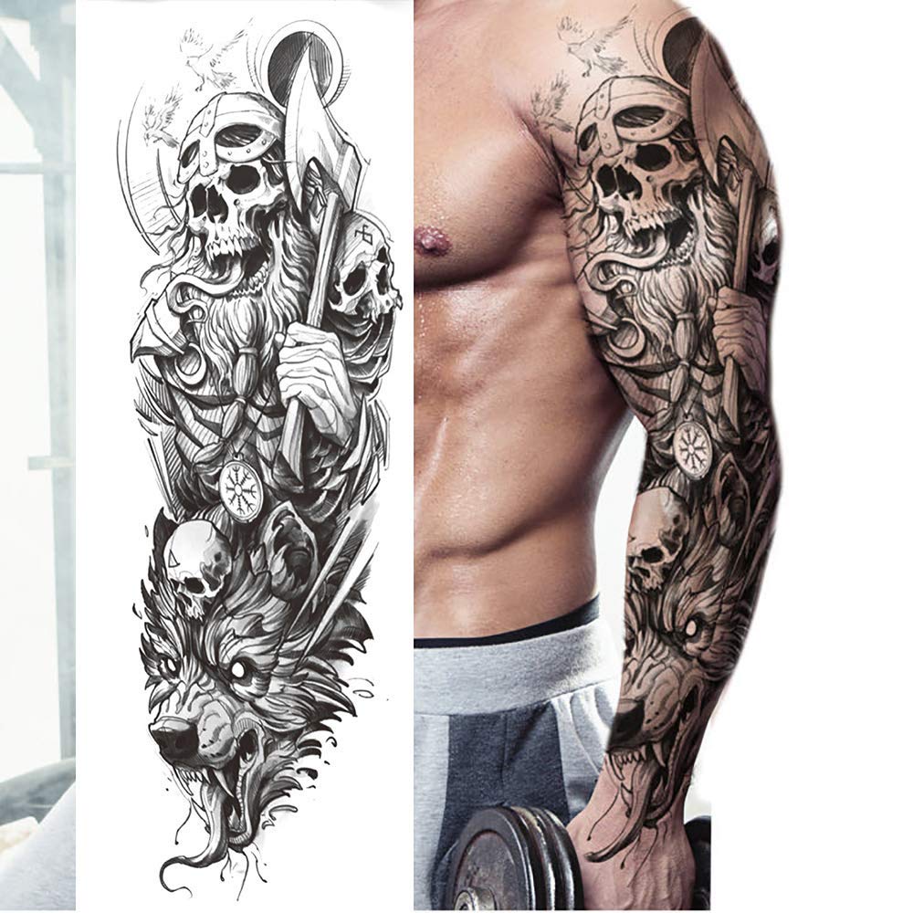 Sugar Skull Full Sleeve Tattoos