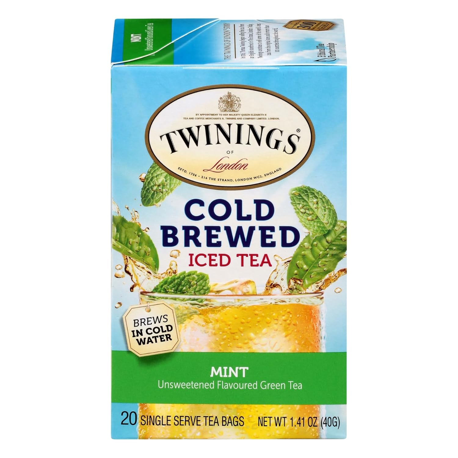 Brandclub - Twinings Mint Green Cold Brewed Iced Tea Bags, 20 Count ...