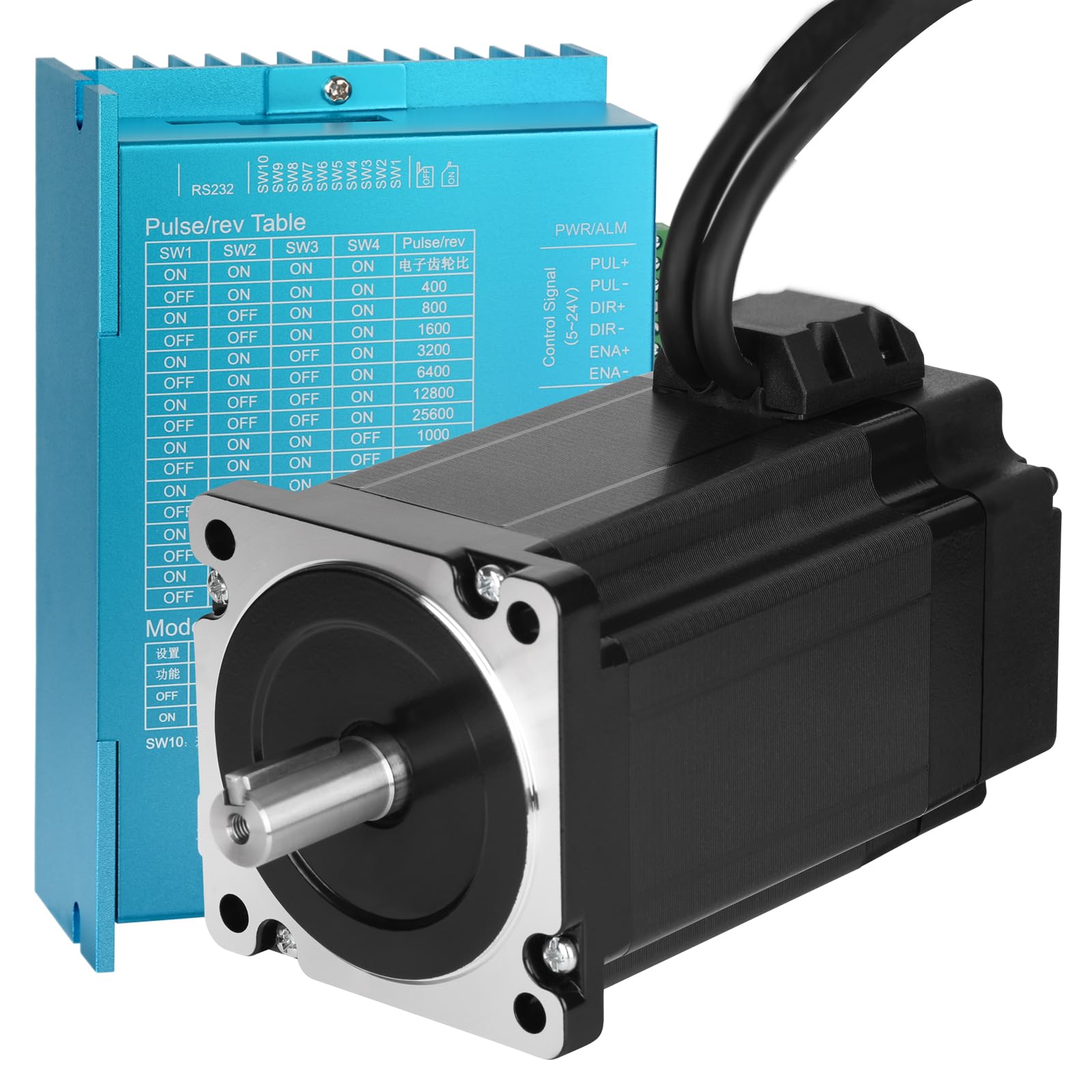 YEJMKJ Nema 34 Closed Loop Stepper Motor Kit 8.5Nm/1203.7oz.in Nema34 Stepper Motors 118MM with ...