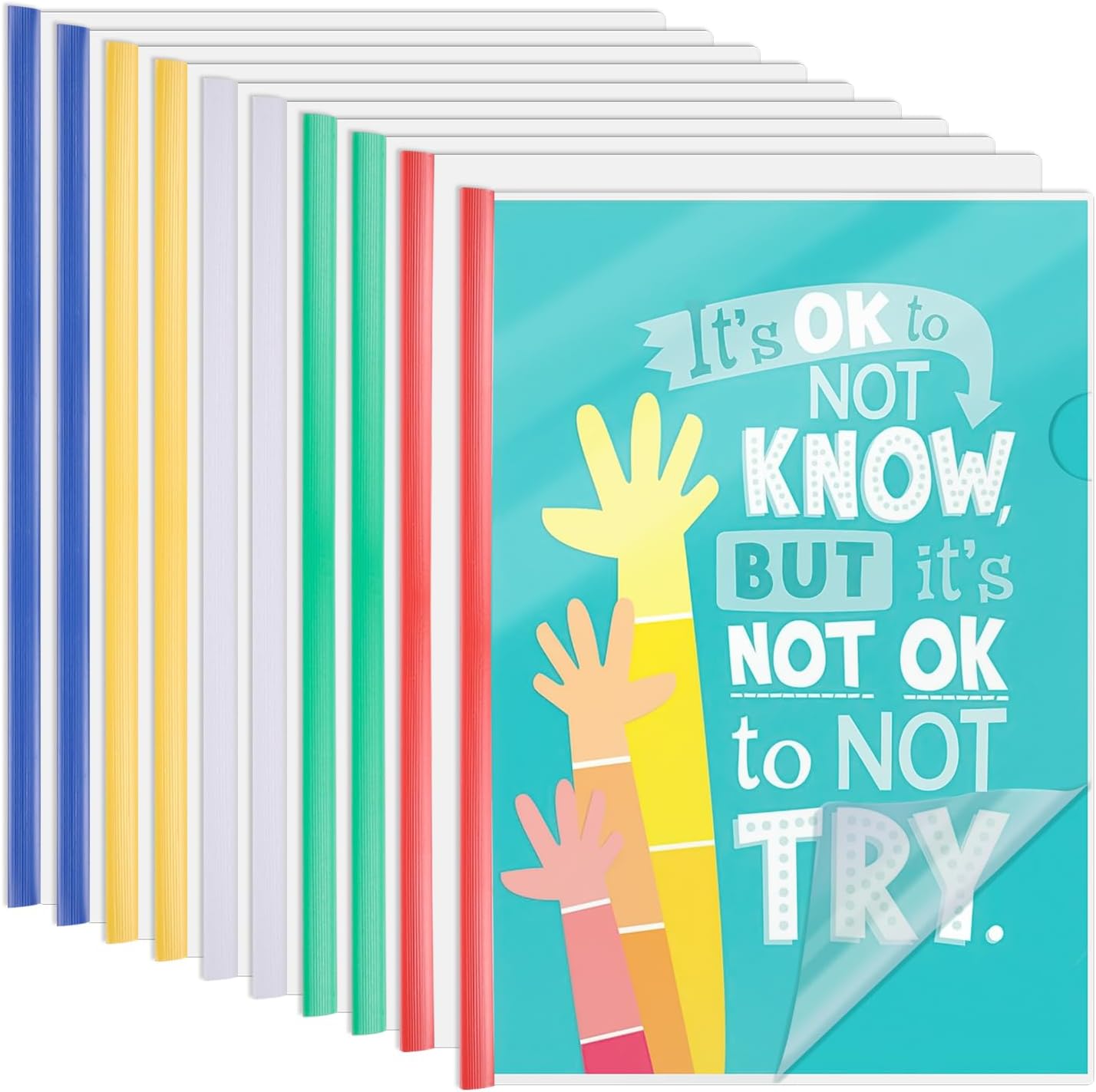 Amazon.com : 10 Pack Clear Report Covers with Sliding Bars,60 Sheet ...