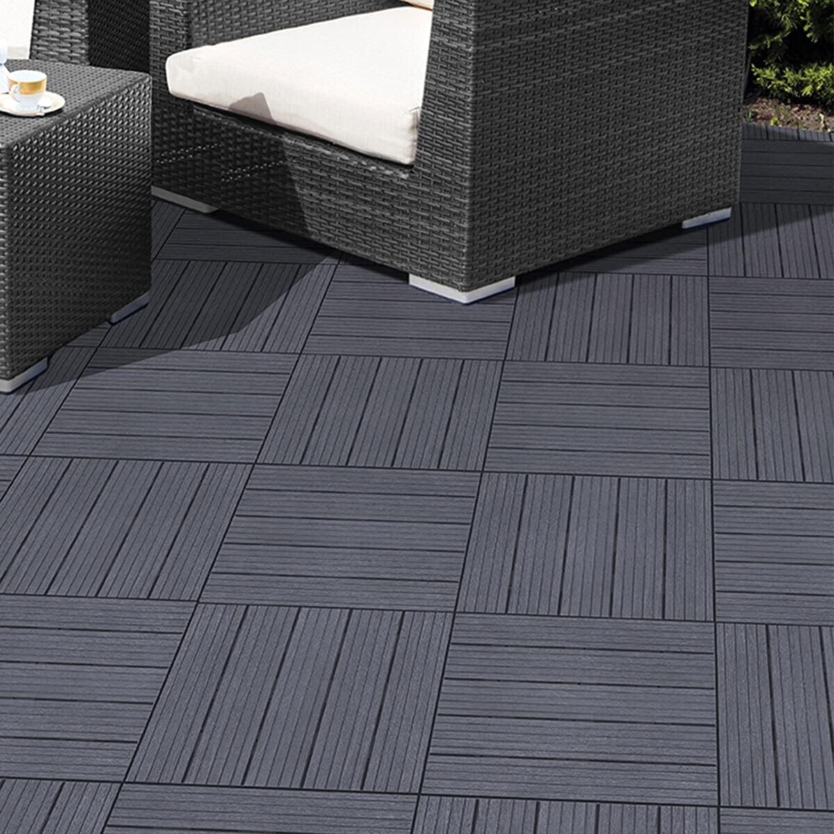 Garden Patio Cosmopolitan Deck Tiles, Easy Balcony Tile (300 x 300 x 15 ...