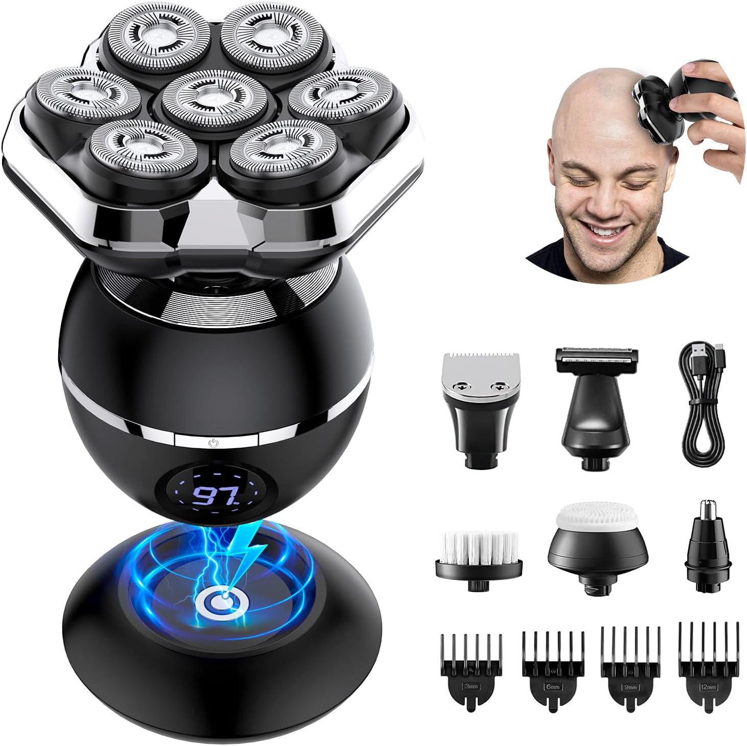 Amazon.com: ETENTOUS Head Shavers for Bald Men, 2025 Upgraded 7D ...