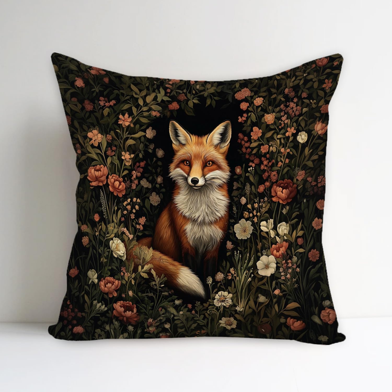 Amazon.com: SUNFYCN William Morris Abstract Vintage Floral Velvet Fox ...