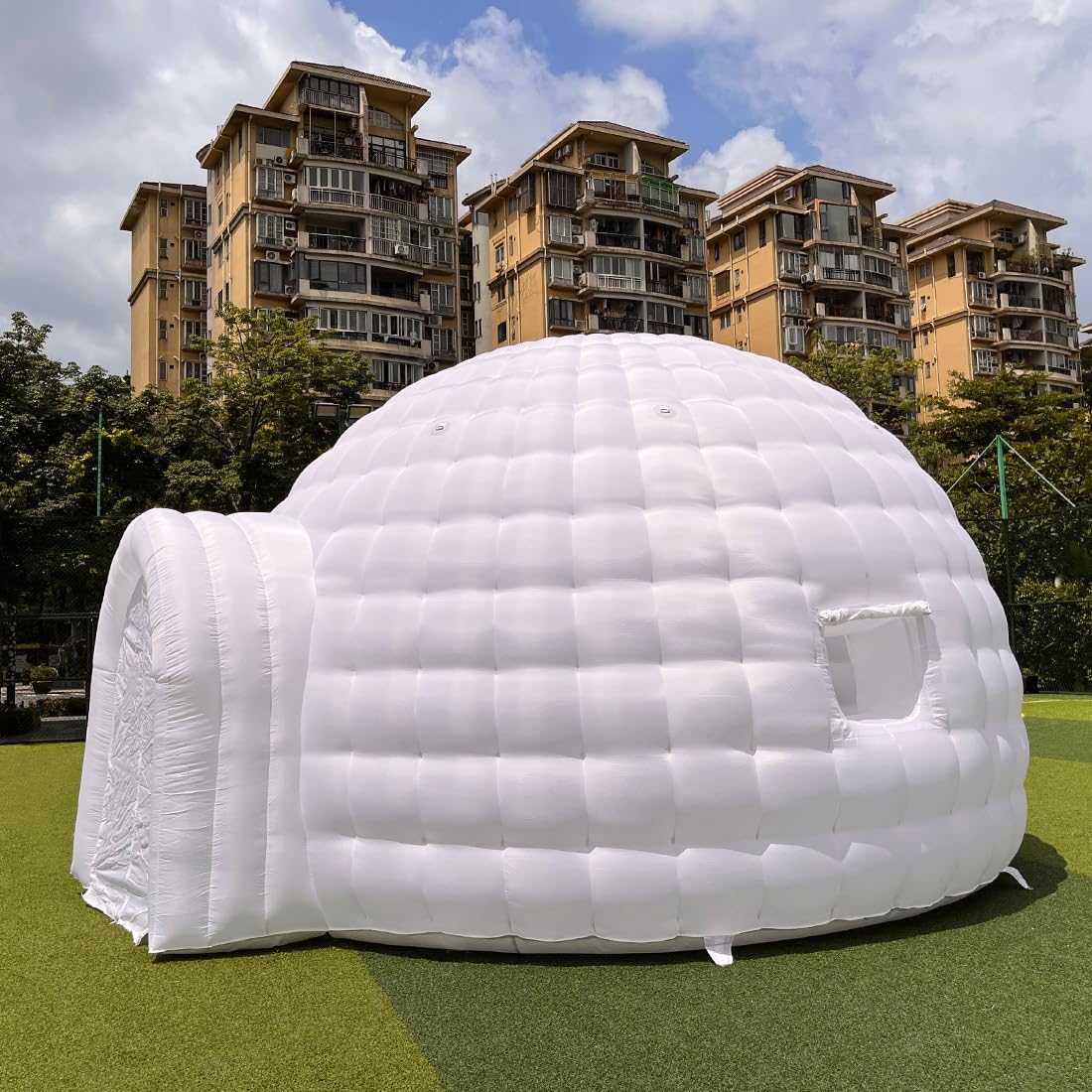 Amazon.com : Vinfgoes Outdoor Portable Inflatable Igloo Dome Tent with ...