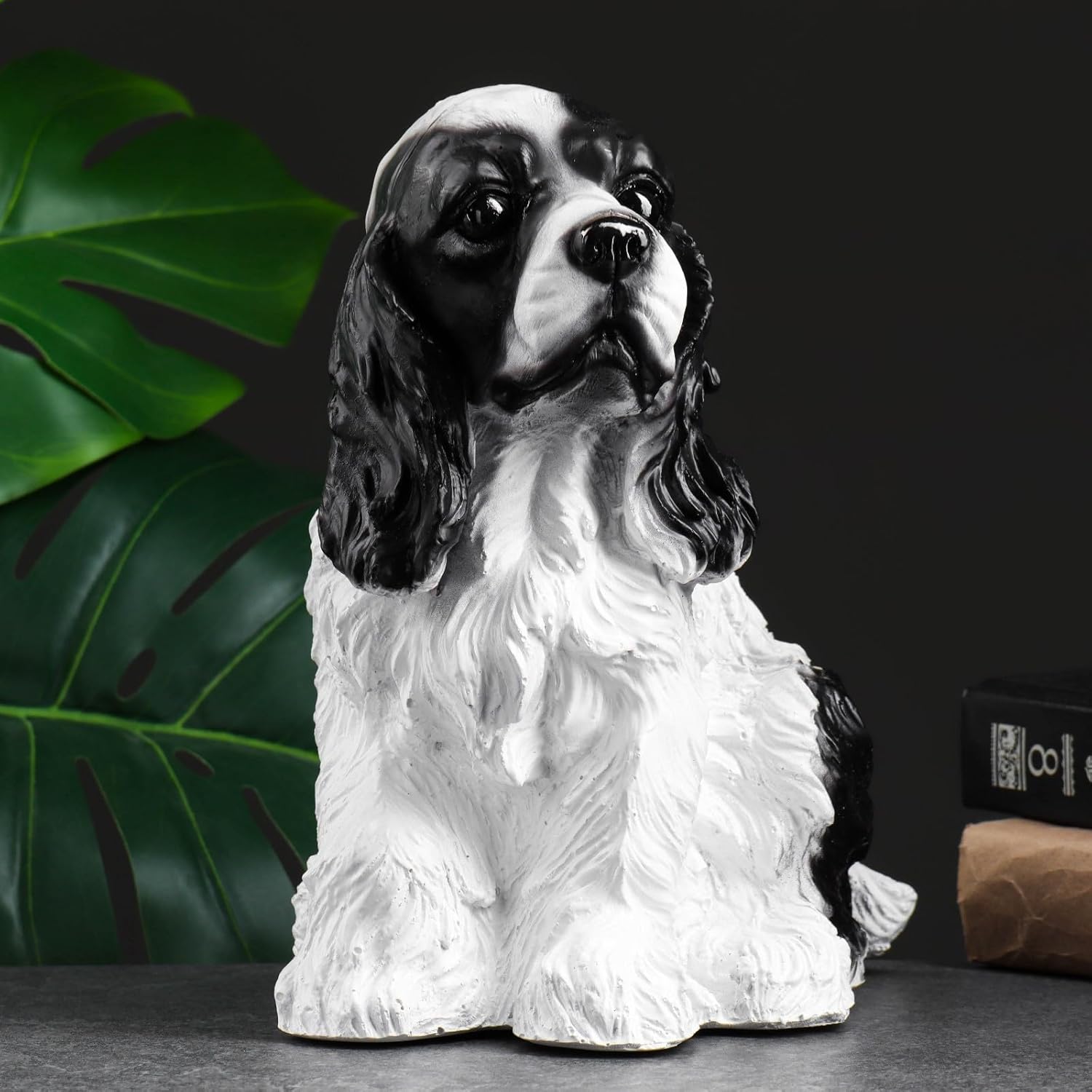Amazon.com : Spaniel Dog Piggy Bank - Decorative Polystone Savings Bank ...