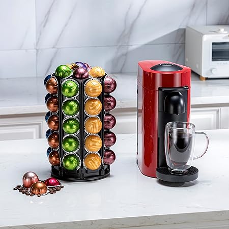 Coffee Vertuo Pod Holder Carousel Stand for Nespresso Vertuo Capsule ...
