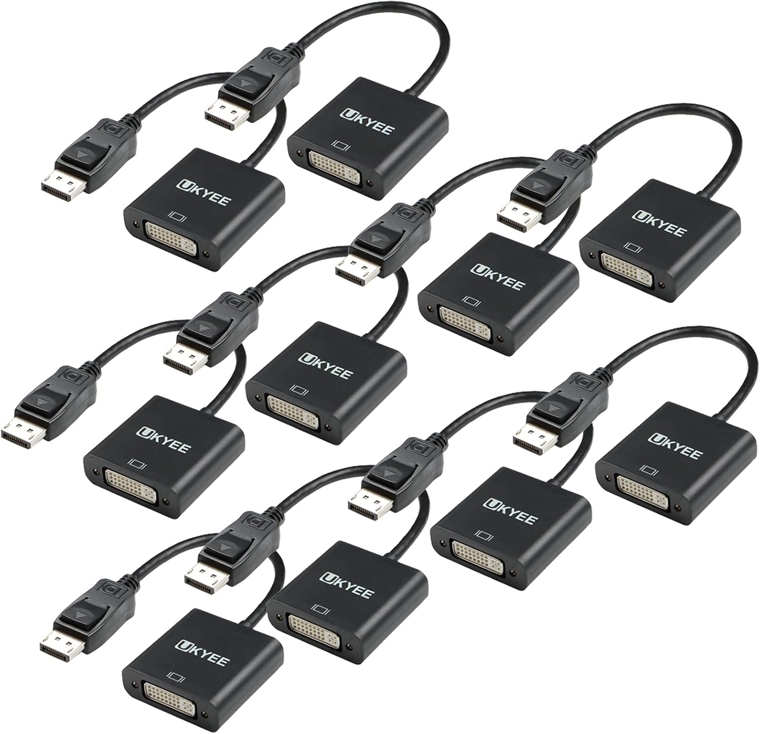DisplayPort to DVI Adapter 10-Pack,UKYEE Display Port (DP) to DVI-D ...