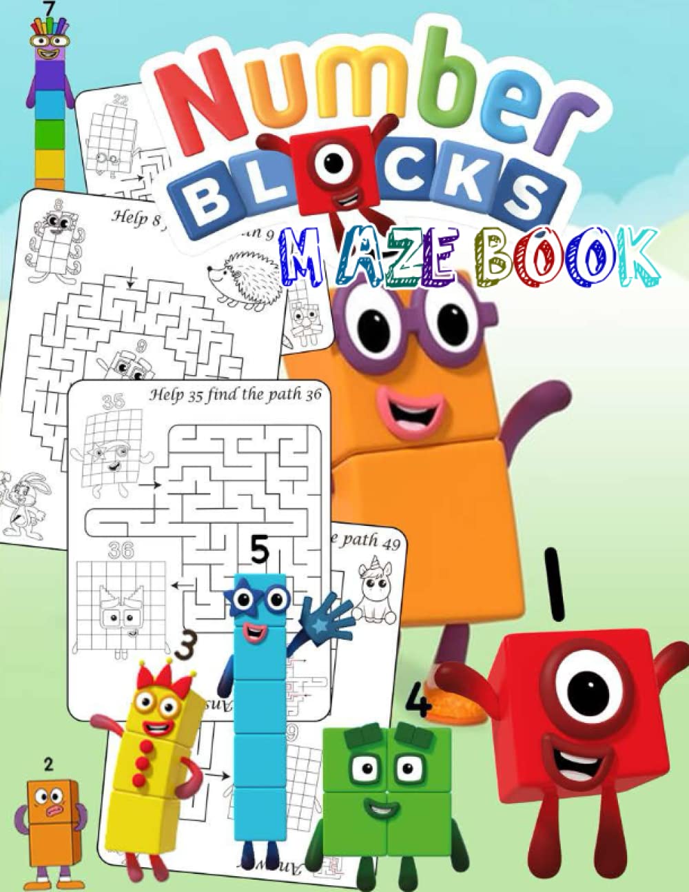 Numberblocks Maze Book: Numberblocks Maze Activity Book: Includes games ...