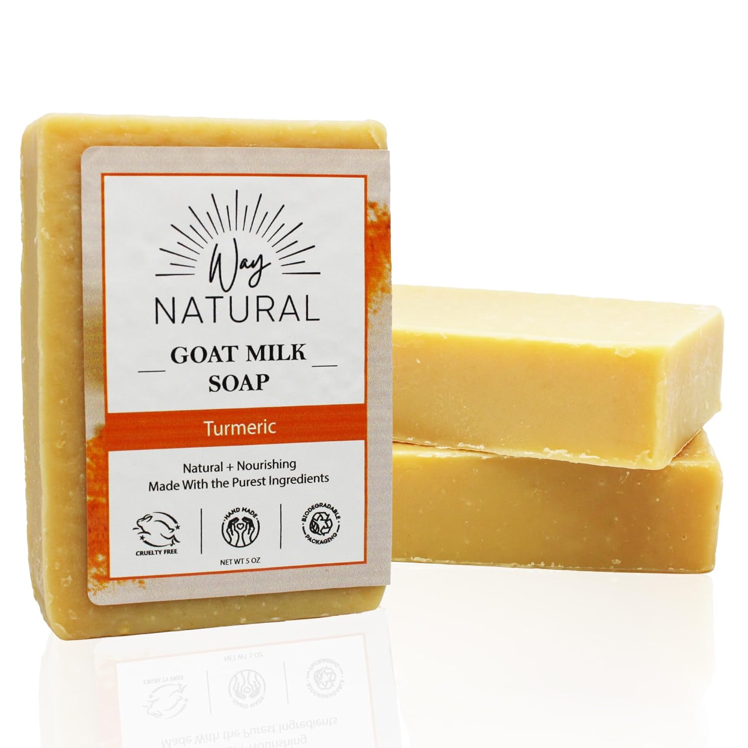 Amazon.com : Way Natural Goat Milk Soap Bars, Turmeric (3 Pack ...