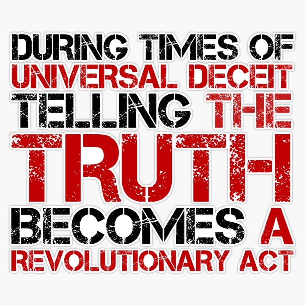 Amazon.com - George Orwell Quote Truth Freedom Free Speech Sticker ...
