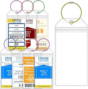Amazon.com: 18 Pack Cruise Luggage Tags, Set of 18 Clear Carnival ...