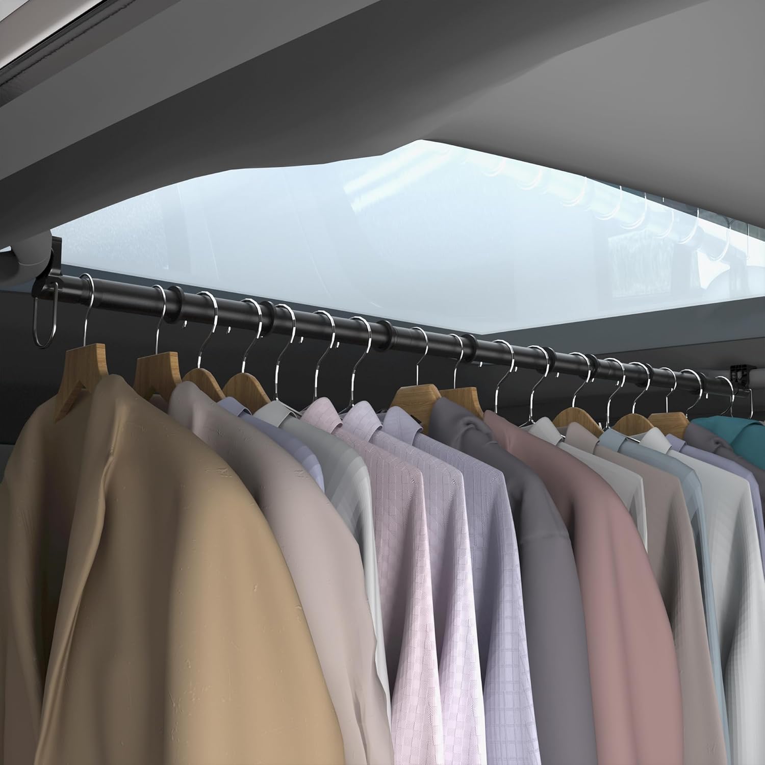 Amazon.com: Qufiona Car Clothes Hanger Bar - Heavy Duty Car Clothes ...