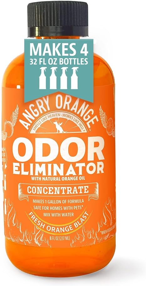 Angry Orange Pet Odor Eliminator for Home - 8oz Dog and Cat Pee Smell ...