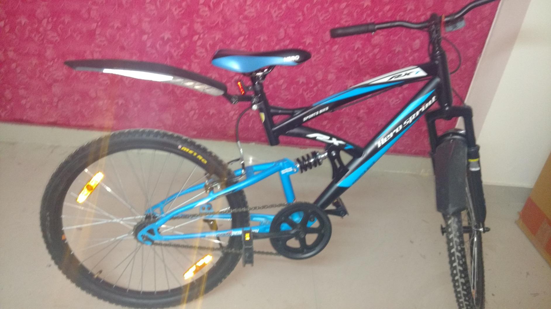 Buy Hero RX1 24T Single Speed Mountain Bike (Black/Blue) Online at Low ...