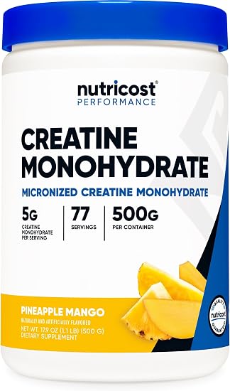 Amazon.com: Nutricost Creatine Monohydrate Powder (Pineapple Mango, 500 ...