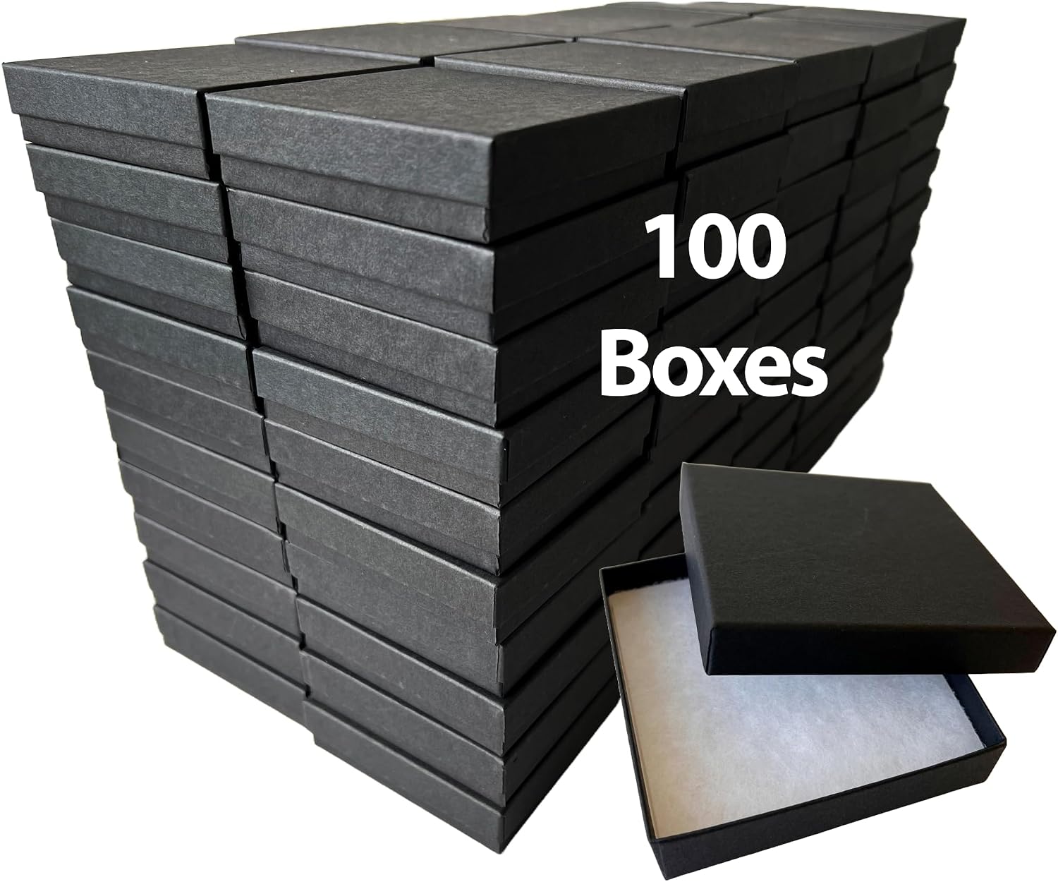 Amazon.com: GoGoPak MADE IN USA - 100 Boxes-Matte Black Cardboard Paper ...