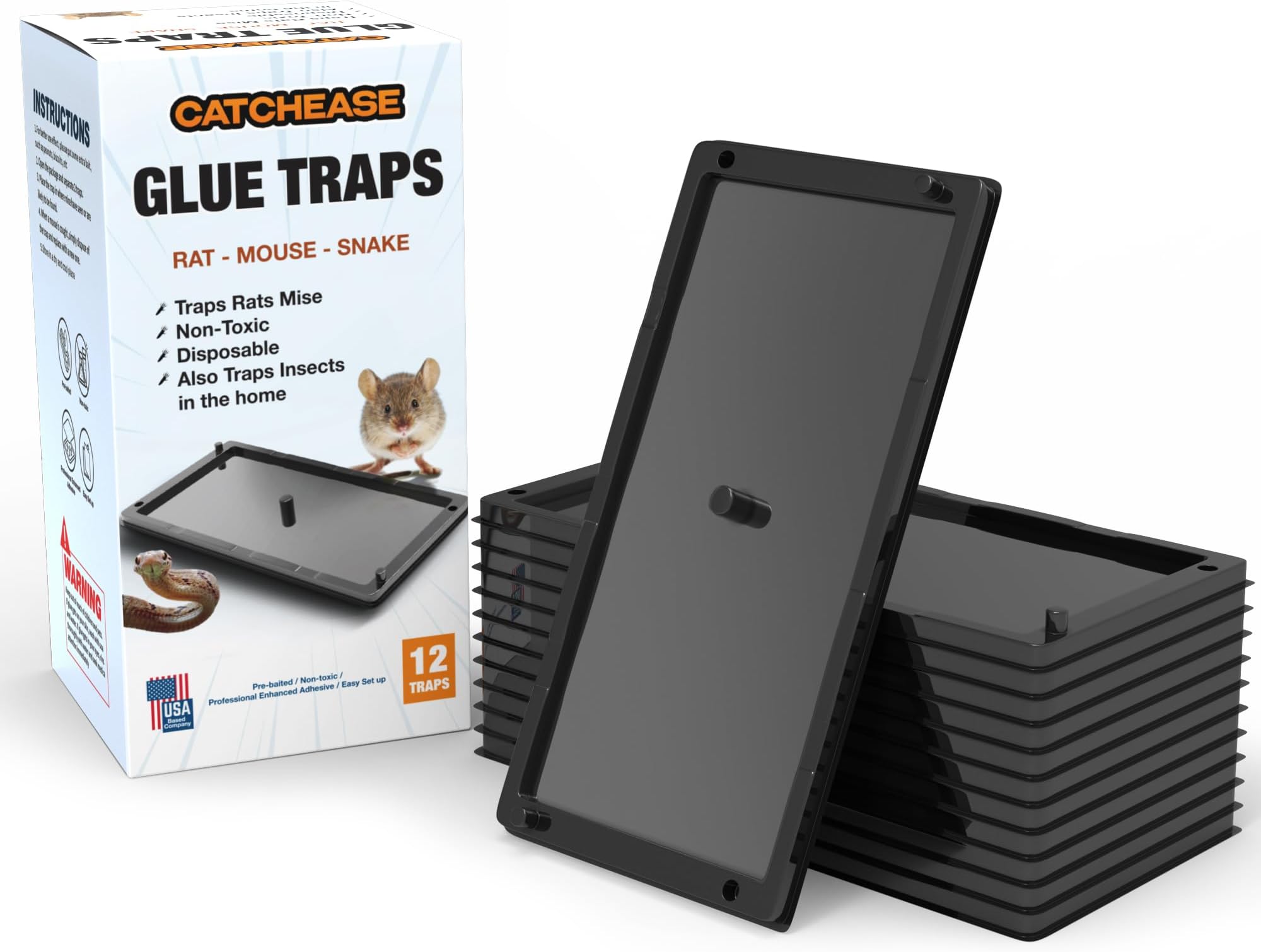 Amazon.com : Harris Rat Glue Traps, Fully Disposable (2-Pack) : Patio ...