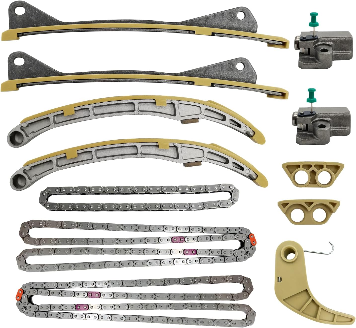 Amazon.com: AUCERAMIC Engine Timing Chain Kit with Tensioner & Gear Fit ...