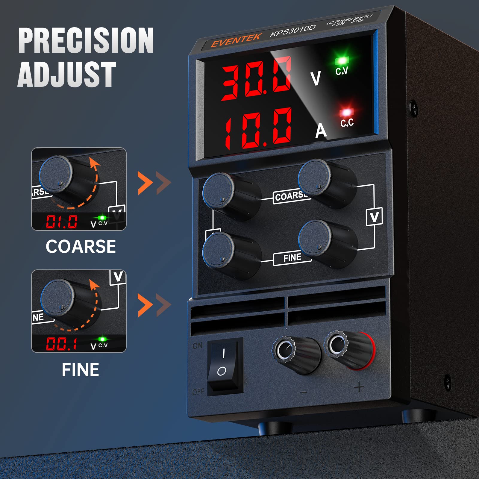 Snapklik.com : DC Power Supply Variable,Eventek Bench Adjustable Power ...