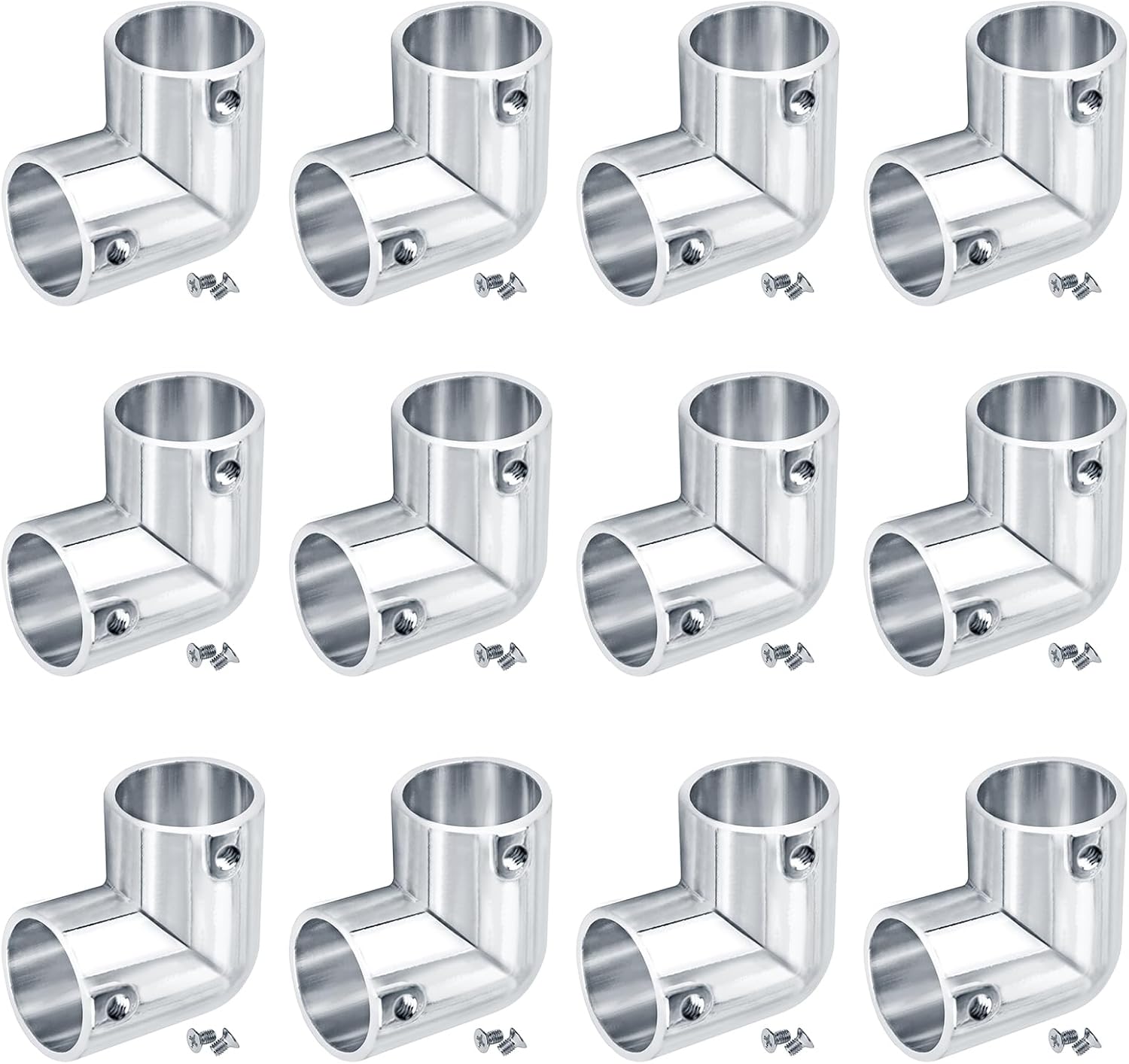 12 Pack L Shaped Pipe Clamps Fit OD 19.1mm Stainless Steel Tube or 1/2 ...