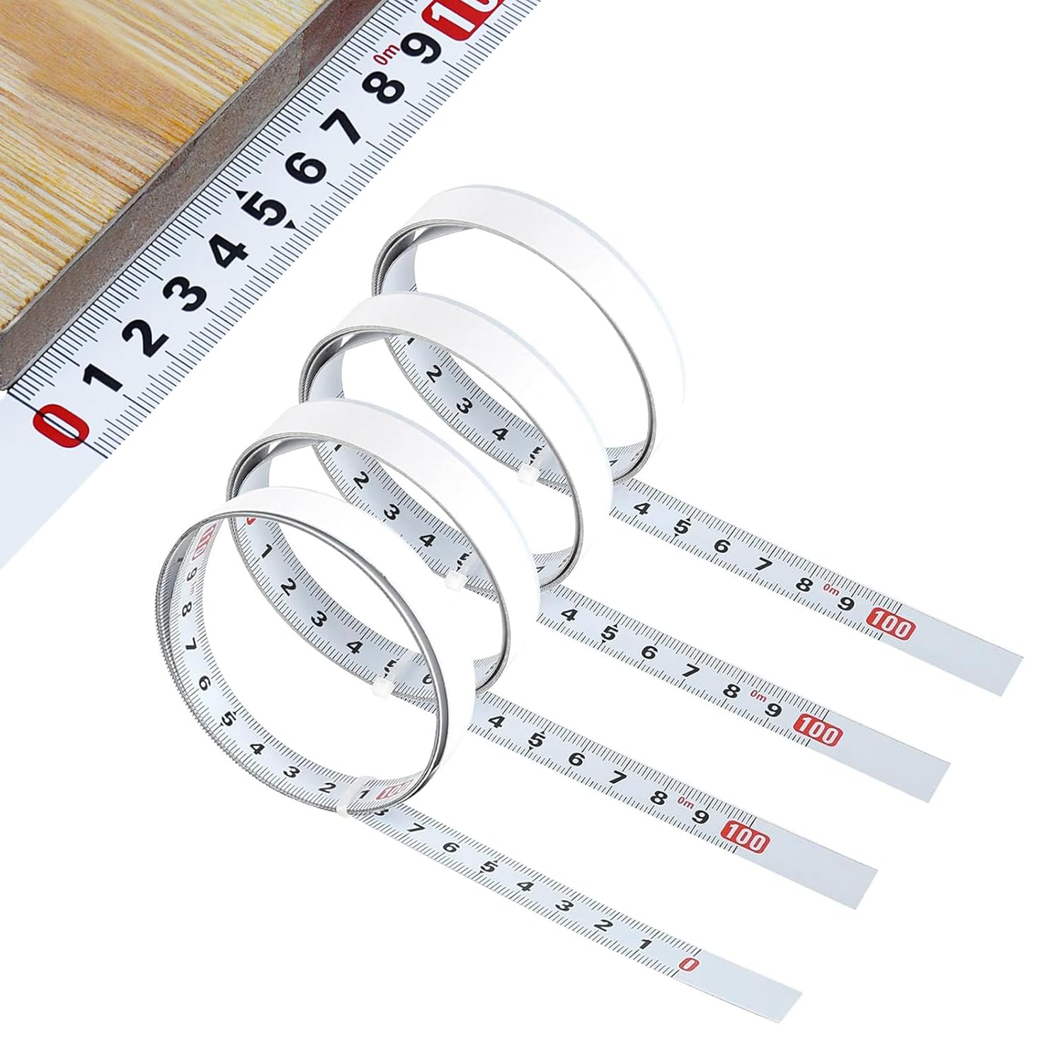 Nuqin Self Adhesive Measuring Tape with A Clear Precise Scale 4Pcs ...
