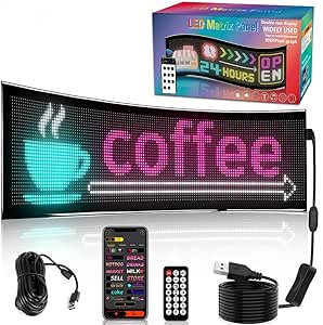 Scrolling Bright Advertising LED Signs, Flexible USB LED Store Sign ...