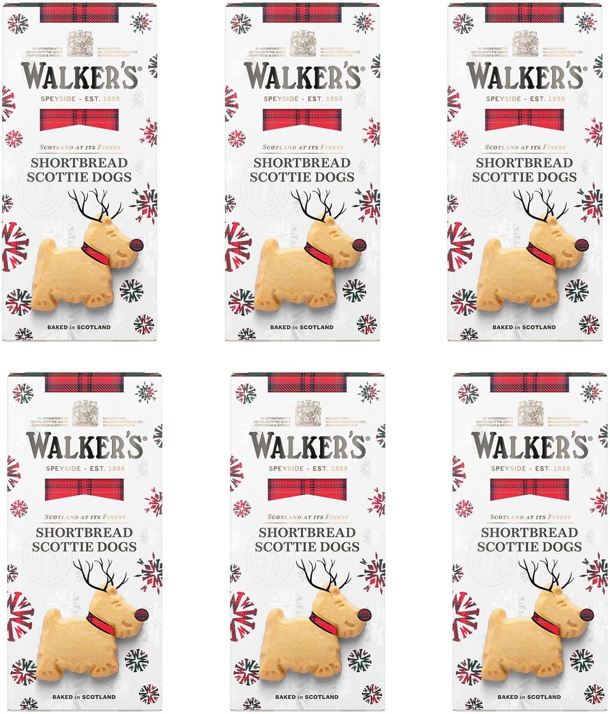 Walkers Shortbread – Festive Shortbread Scottie Dogs 125g - Pack of 6 ...