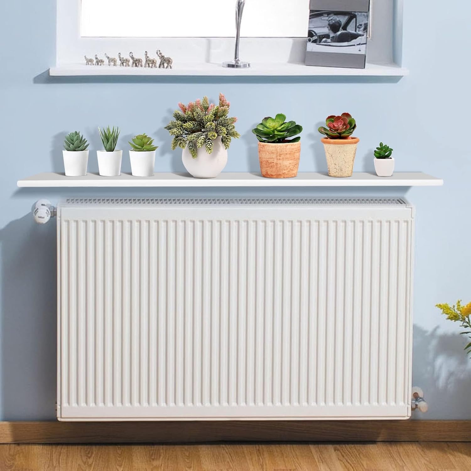 Youyijia 90cm Radiator Shelf | No-Drill MDF Floating Shelf for Office ...