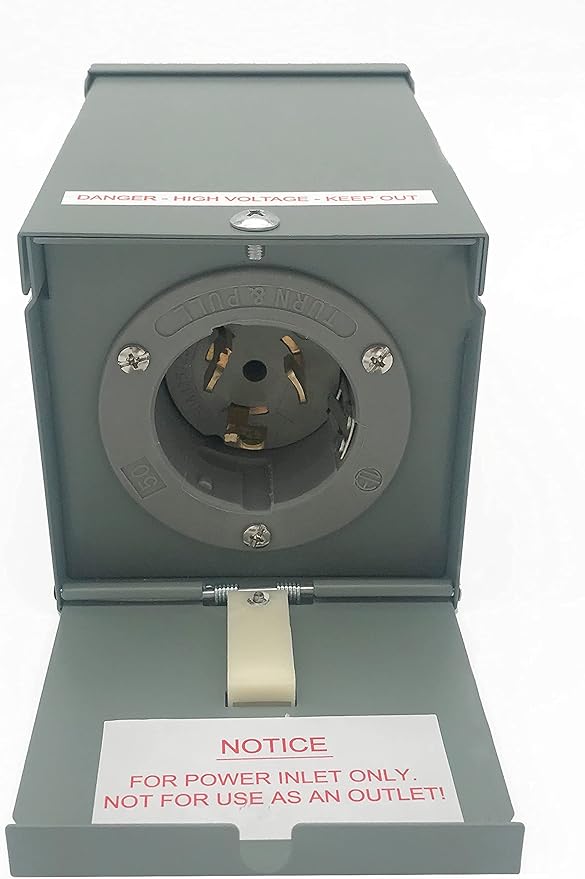 Connecticut Electric EGSPI50 50A Rainproof Generator Power Inlet Box ...