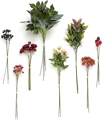 Amazon.com: Floroom Artificial Greenery Stems Box Set, 63pcs with 7 ...