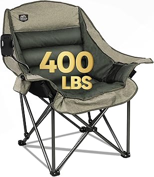 LANMOUNTAIN - Silla de camping plegable de gran tamaño XL, soporte ...