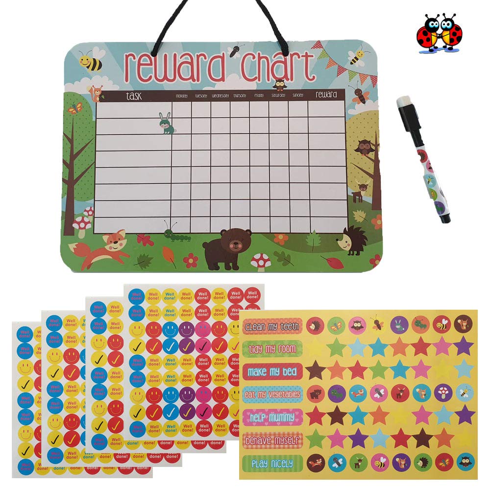 Wipeable Reward Star Chart For Children Behaviour And Over 300 ...