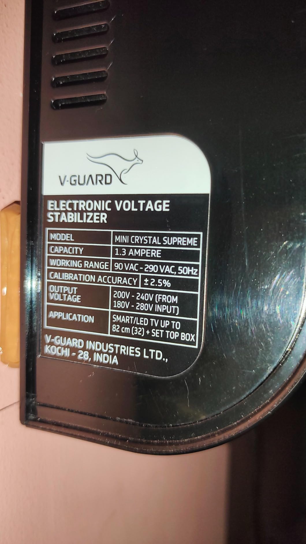 V-Guard Mini Crystal Supreme TV Stabilizer | Applicable for Smart TV's ...
