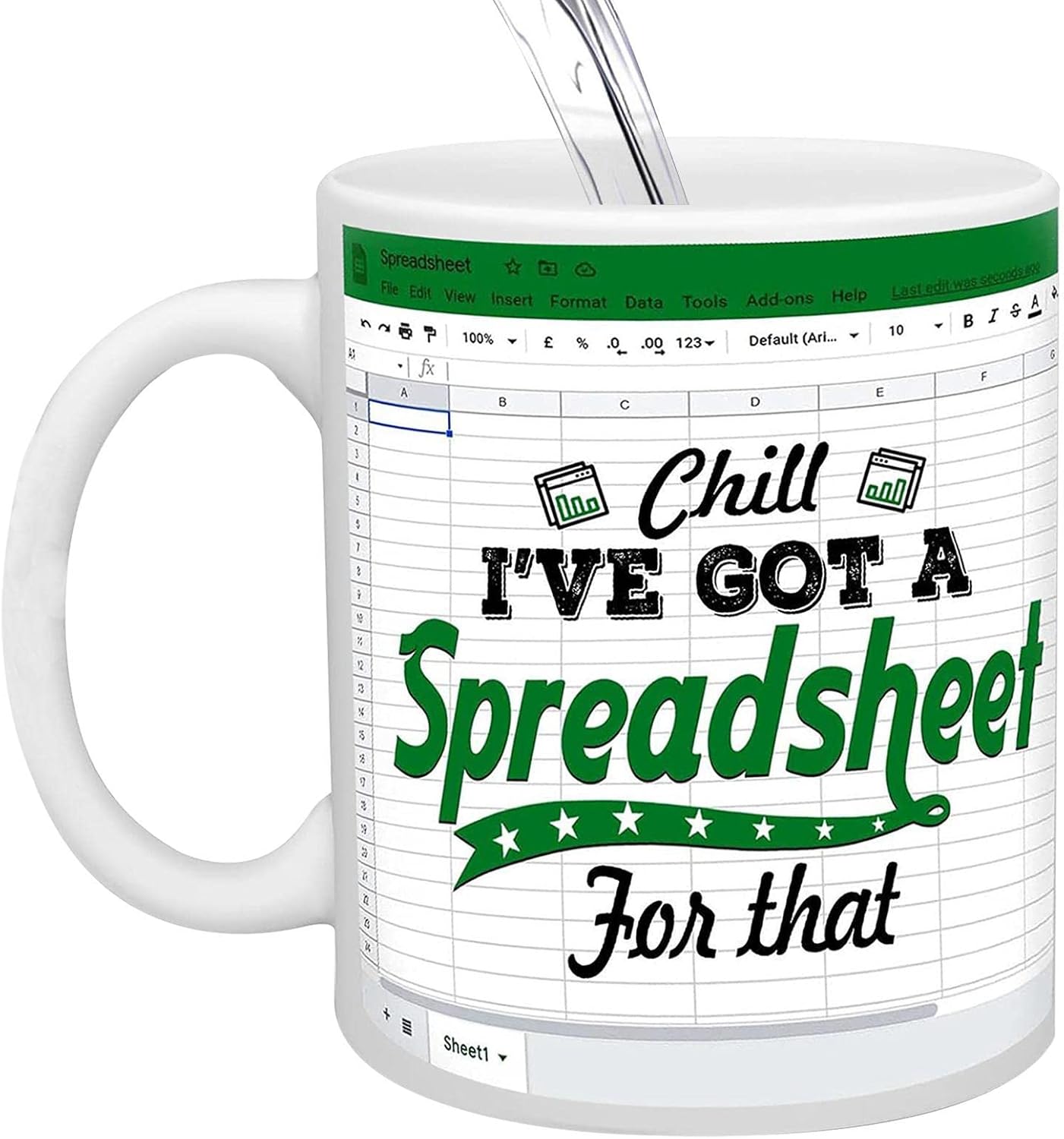 AUTOECHO 1 Spreadsheet Mug, Novelty Ceramic Coffee Cup and Tea Mug ...