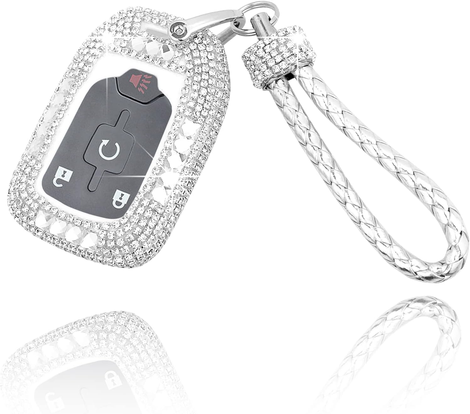 Amazon.com: PGTOPONE Luxury Bling Rhinestone Crystal Diamond Key Fob ...