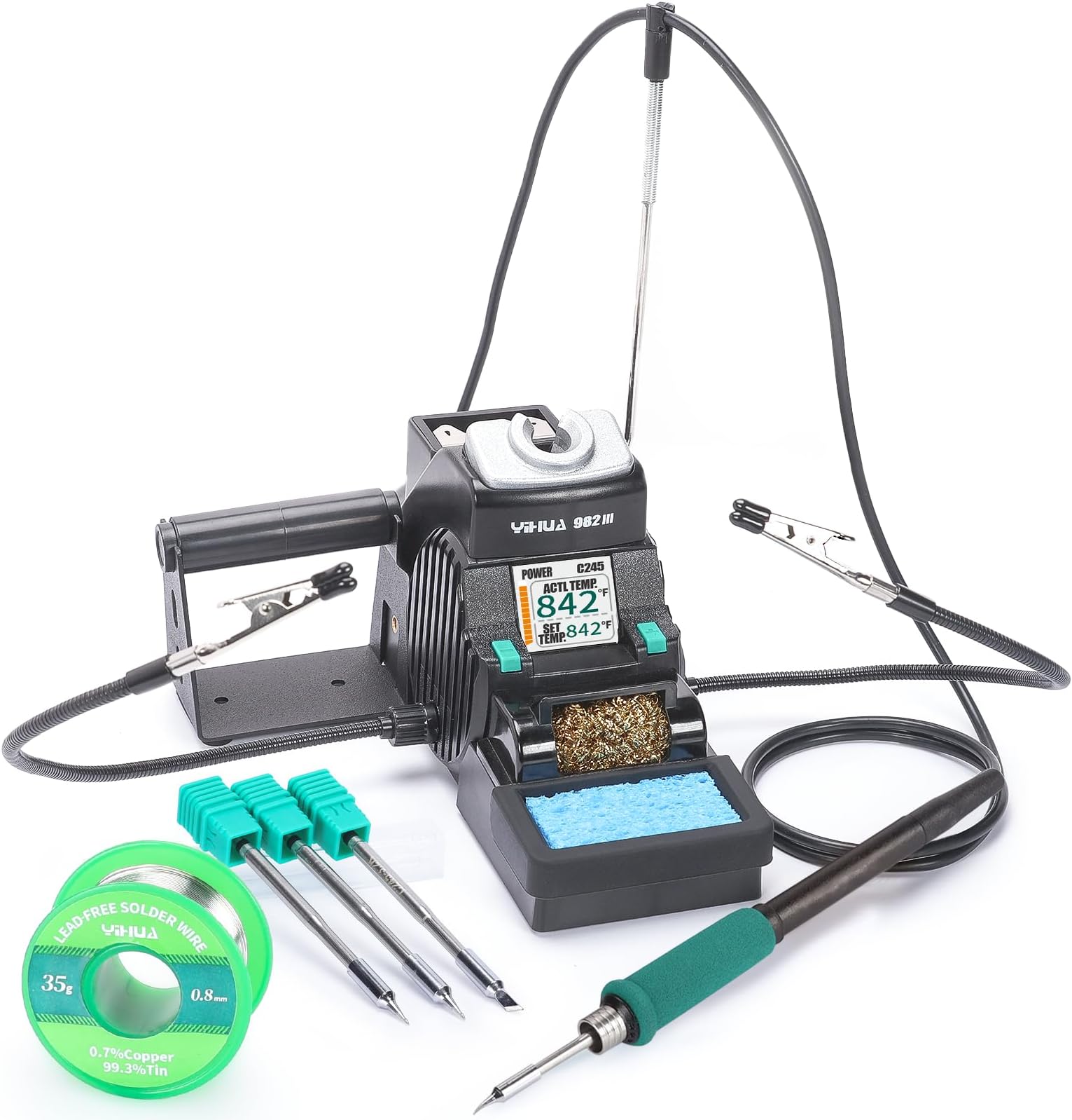 FNIRSI DWS-200 200W 245 Precision Digital Soldering Station Kit with 6 ...