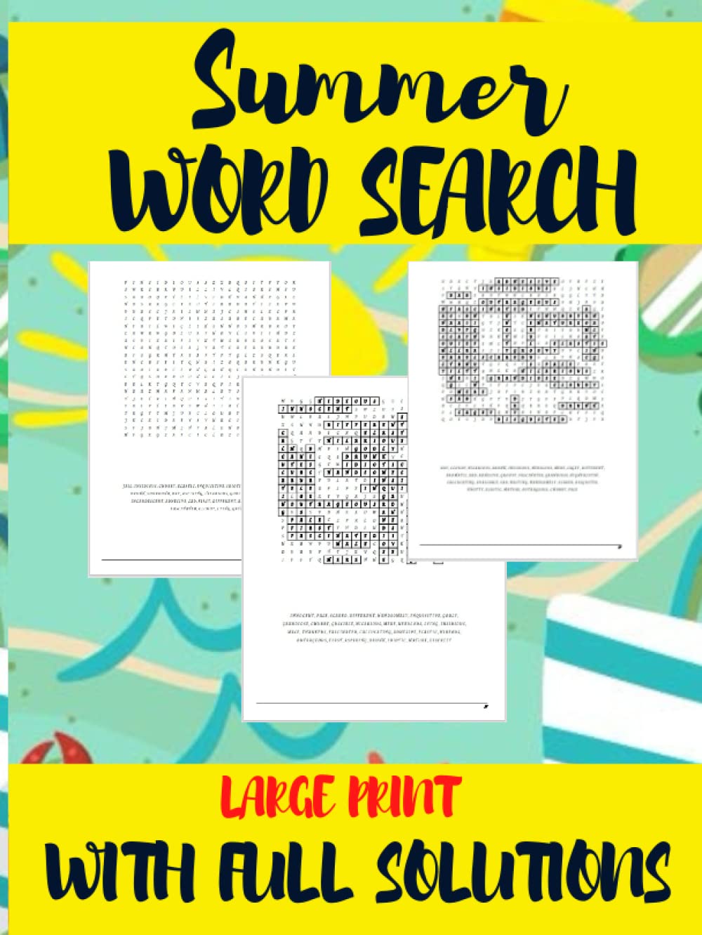 Summer Word Search Large Print For Adults Suniors Word Search ...
