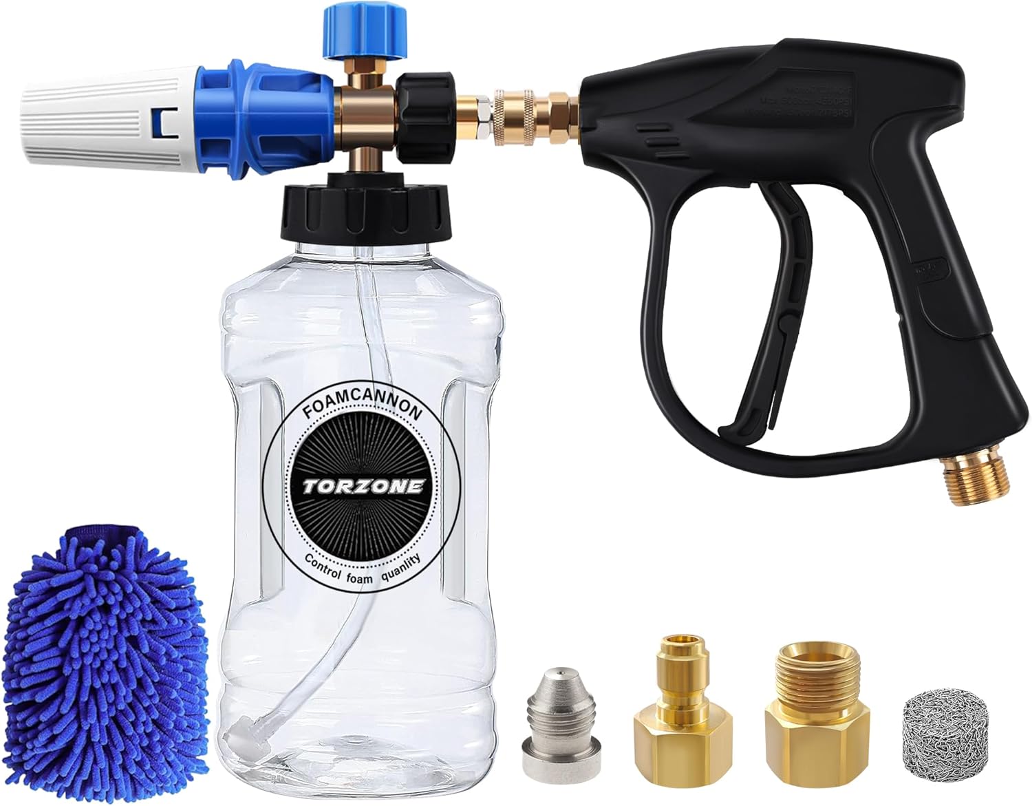 Amazon.com: Torzone Short Pressure Washer Gun with Foam Cannon ，Power ...