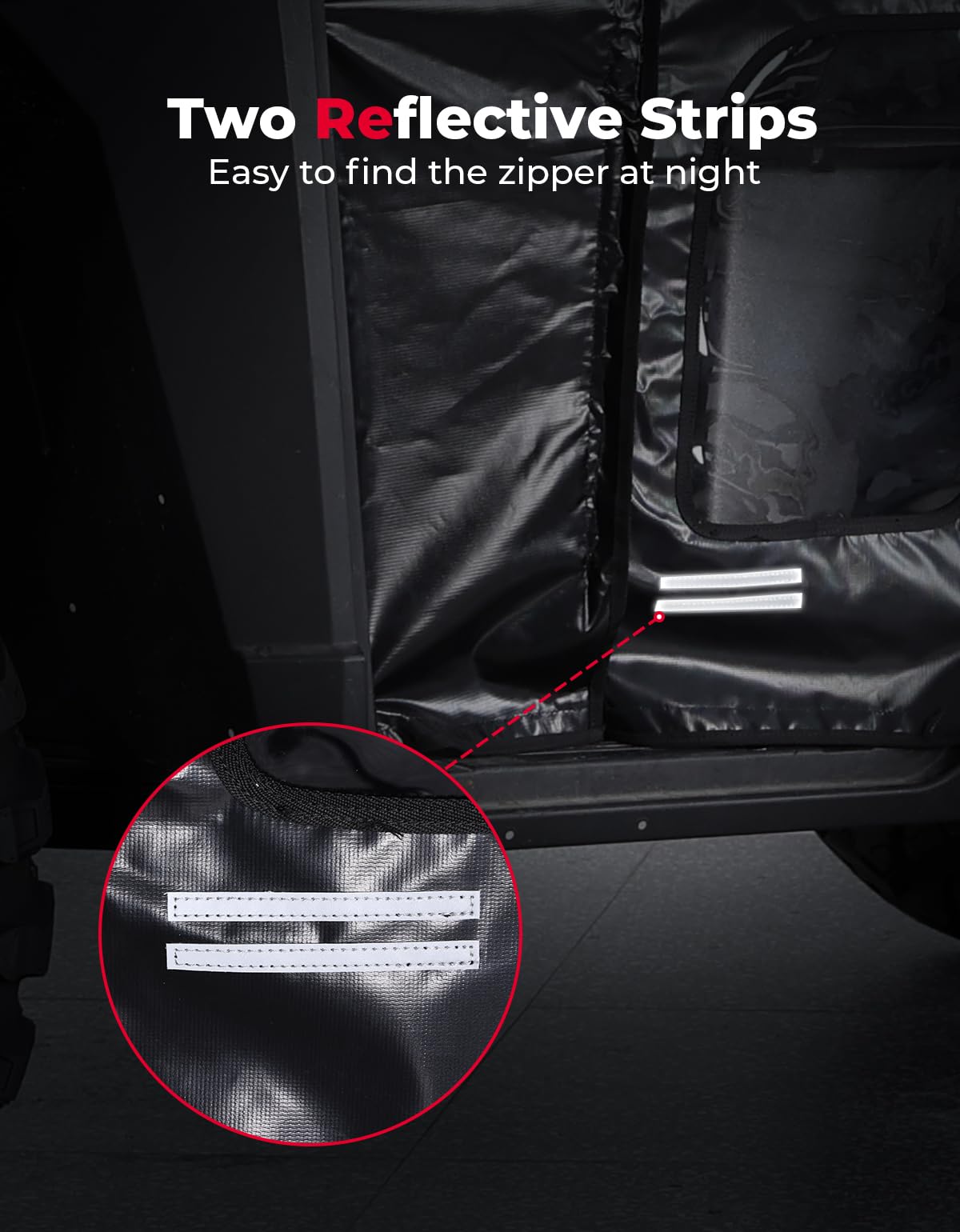 KEMIMOTO Zipper Soft Doors Compatible with Ranger, UTV Cab Enclosure ...